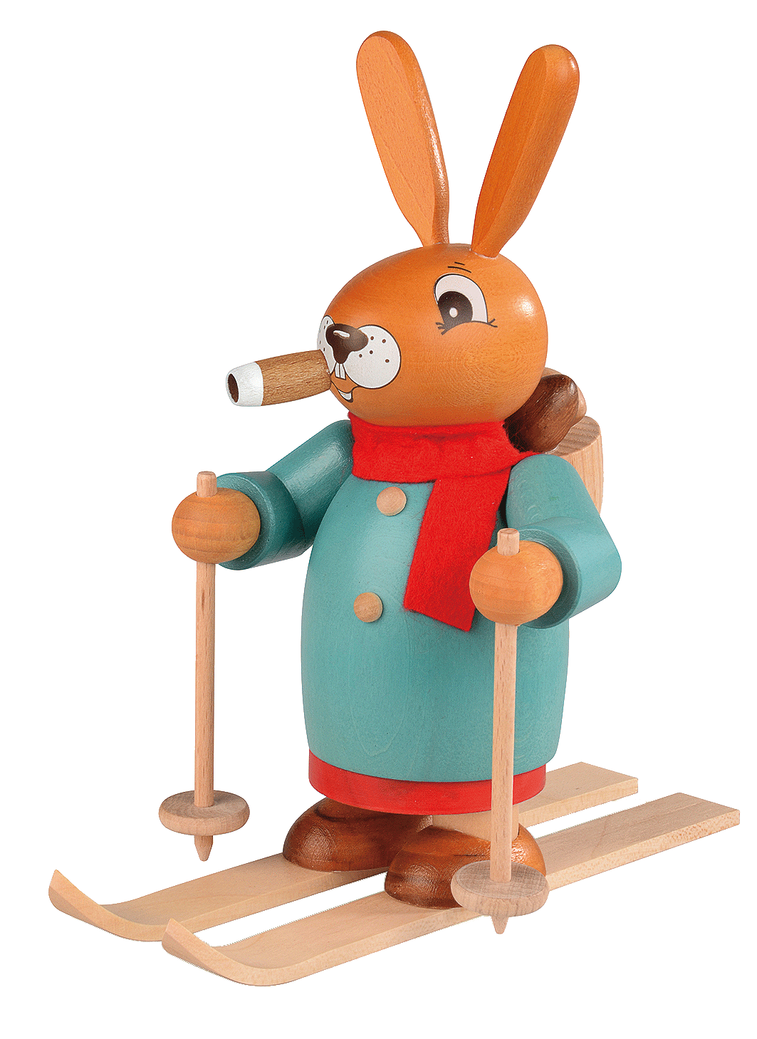 R ucherhase Auf Ski Farbig Gro 
