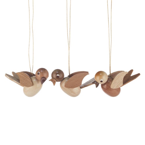 Hanging birds nature (6pieces)
