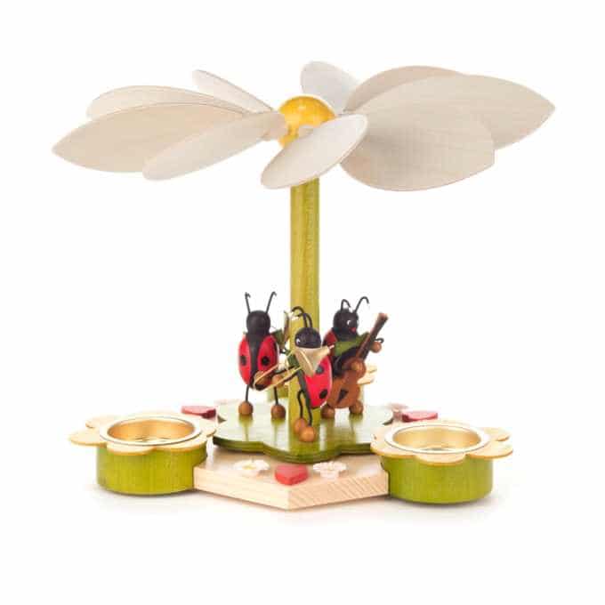 Spring Pyramid with Beetle Musicians - Erzgebirgskunst-Shop