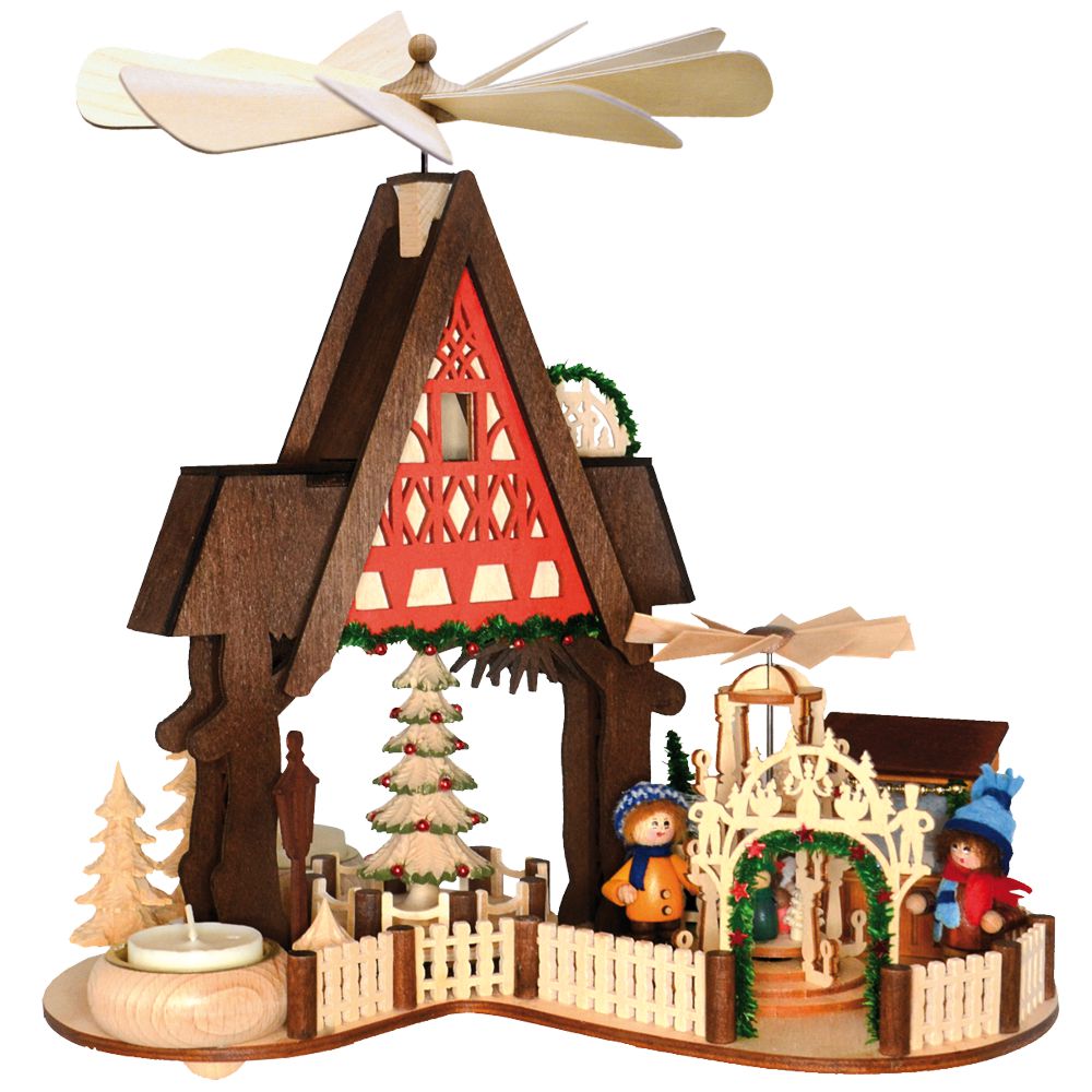 House pyramid half-timbered house - Erzgebirgskunst-Shop