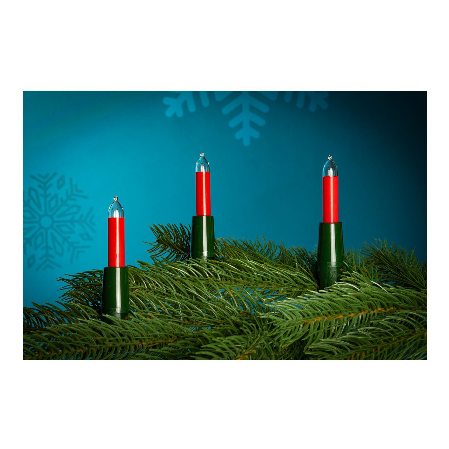 Narva indoor light chain with 10 mini candles, red - Erzgebirgskunst-Shop