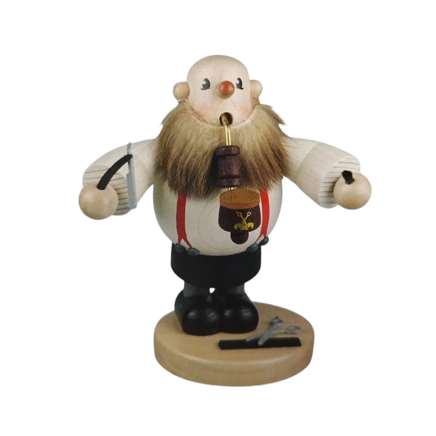 Smoking Man Pipe Smoker Barber Erzgebirgskunst Shop