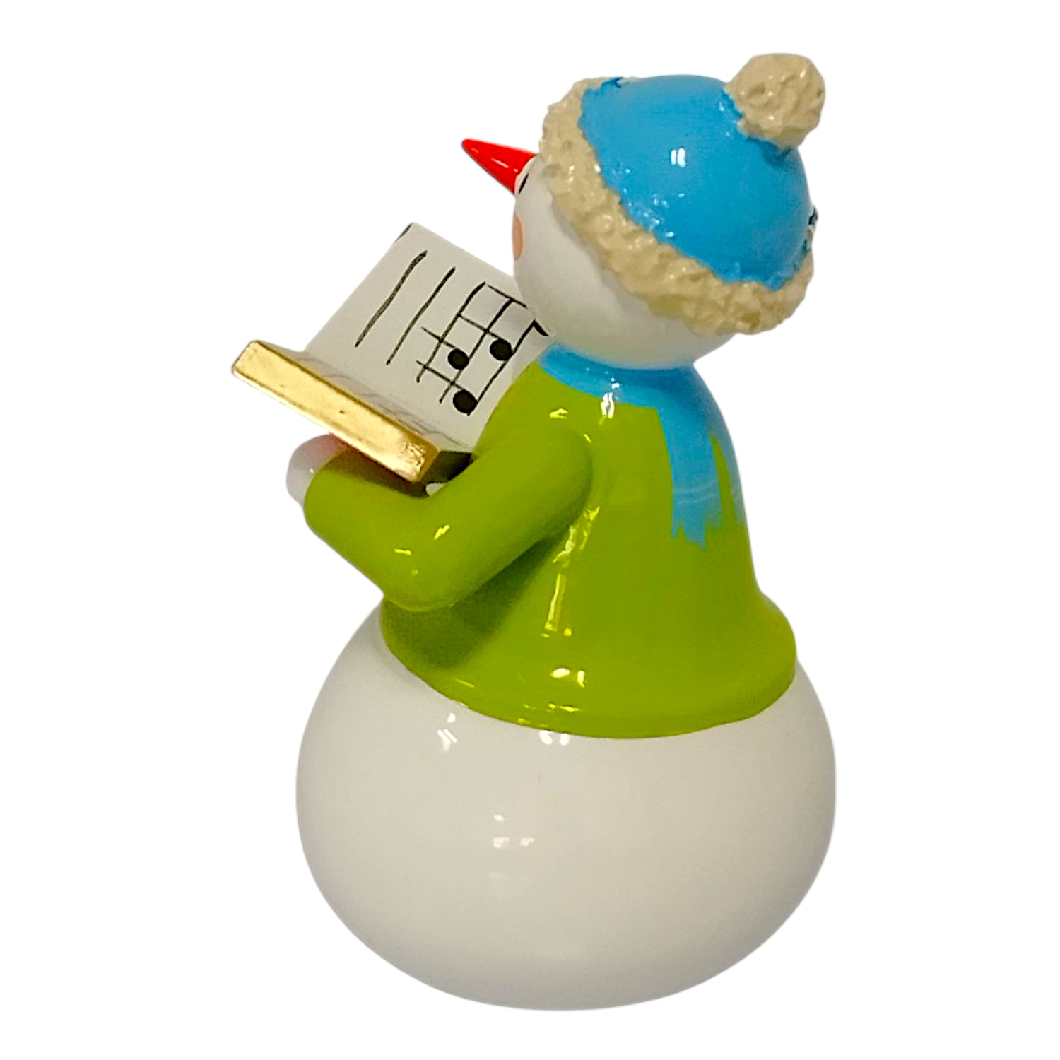 Snowman with book - Erzgebirgskunst-Shop
