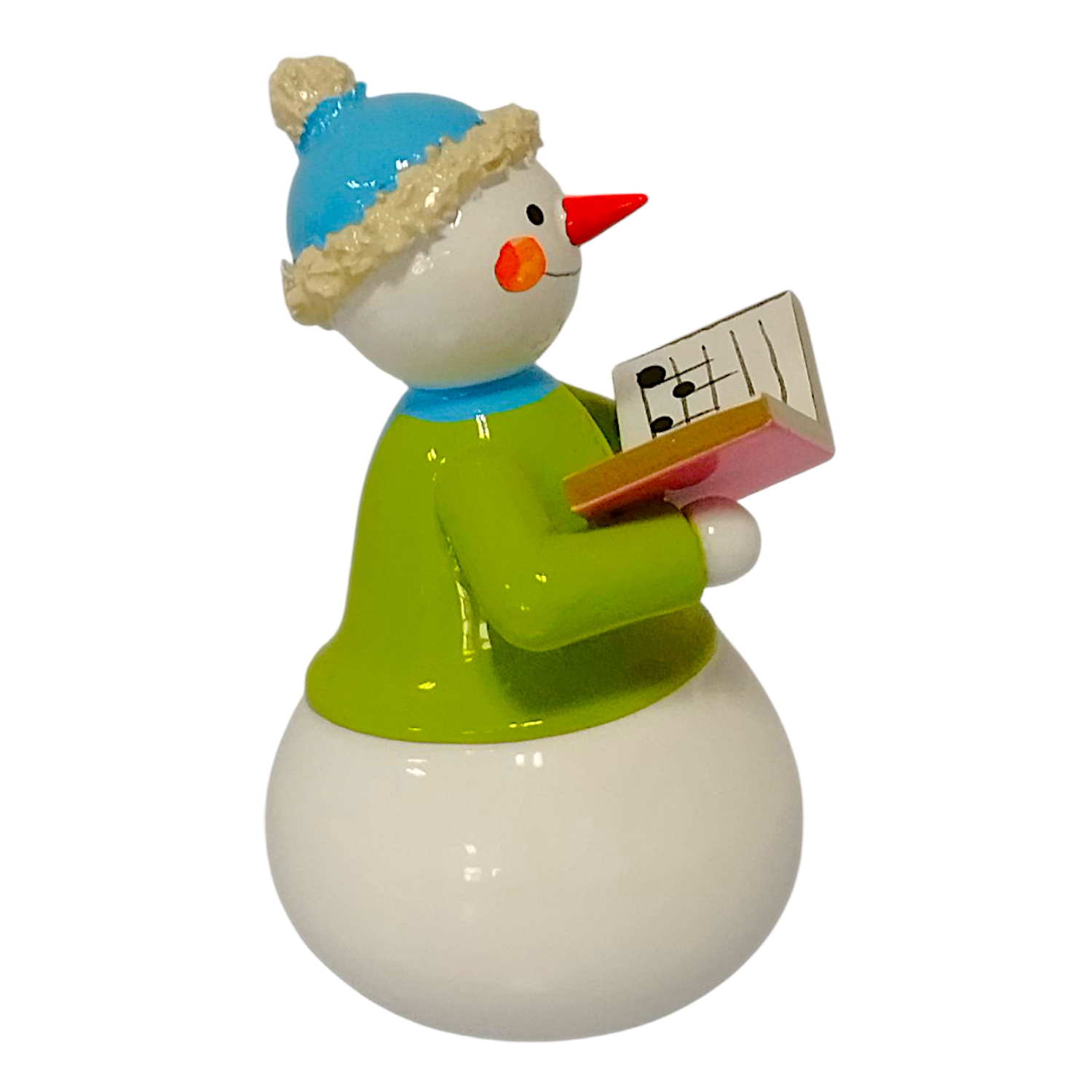 Snowman with book - Erzgebirgskunst-Shop