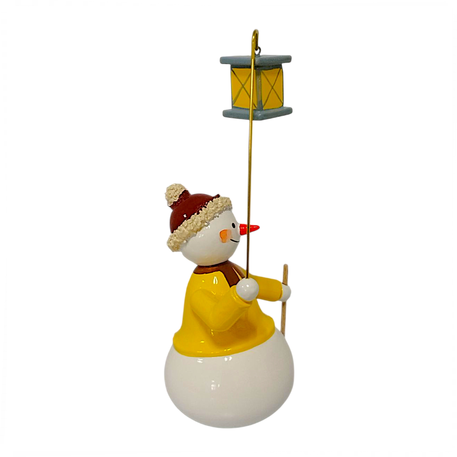 Snowman with lantern - Erzgebirgskunst-Shop