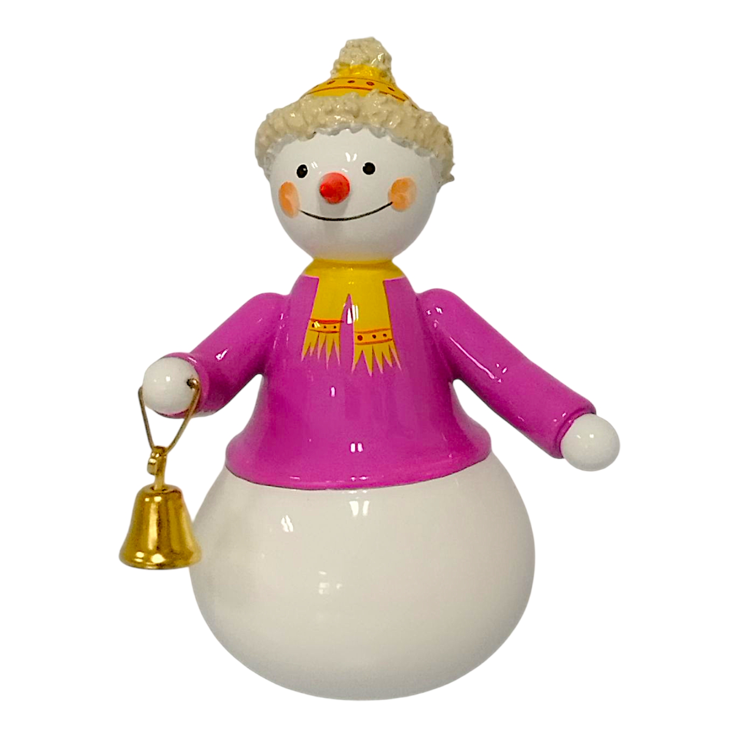 Snowman with hay basket - Erzgebirgskunst-Shop