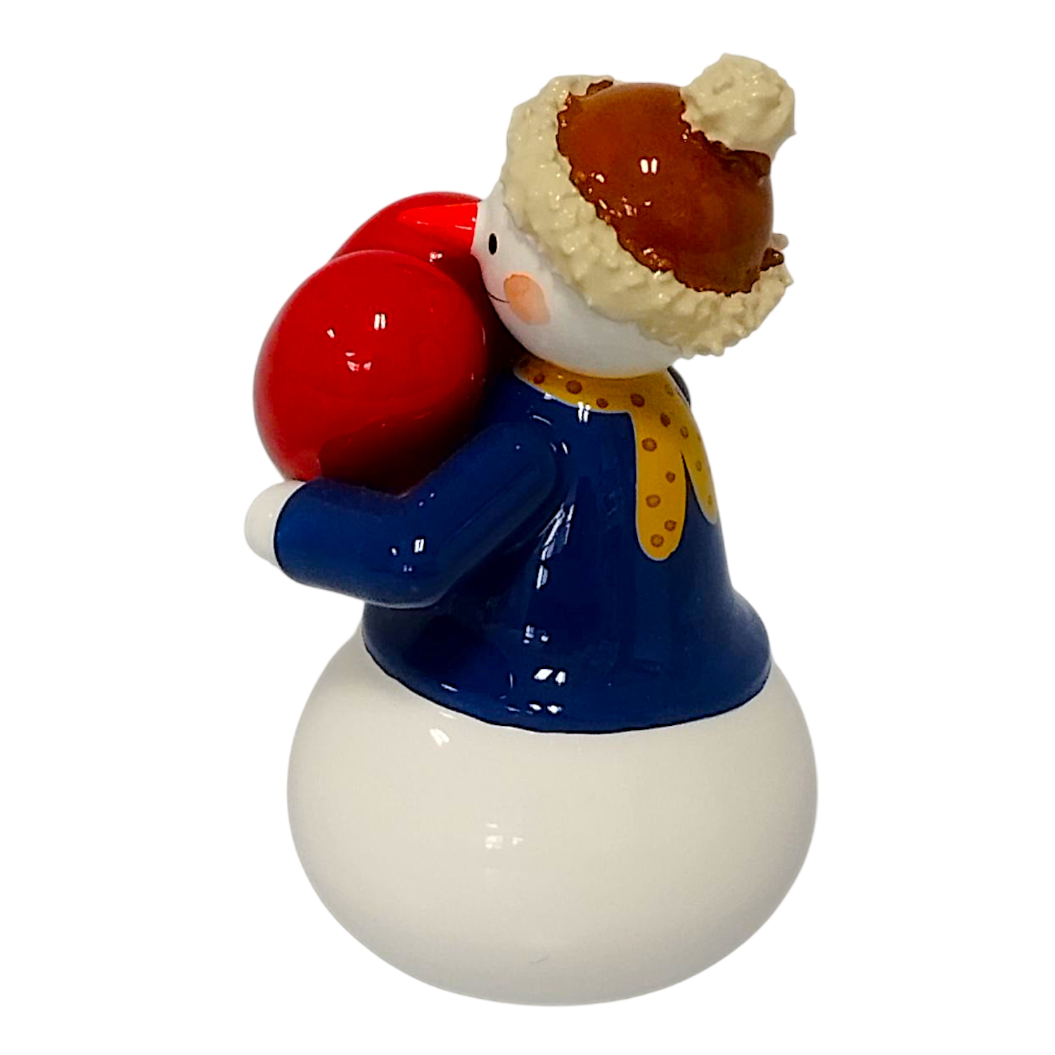 Snowman with heart - Erzgebirgskunst-Shop
